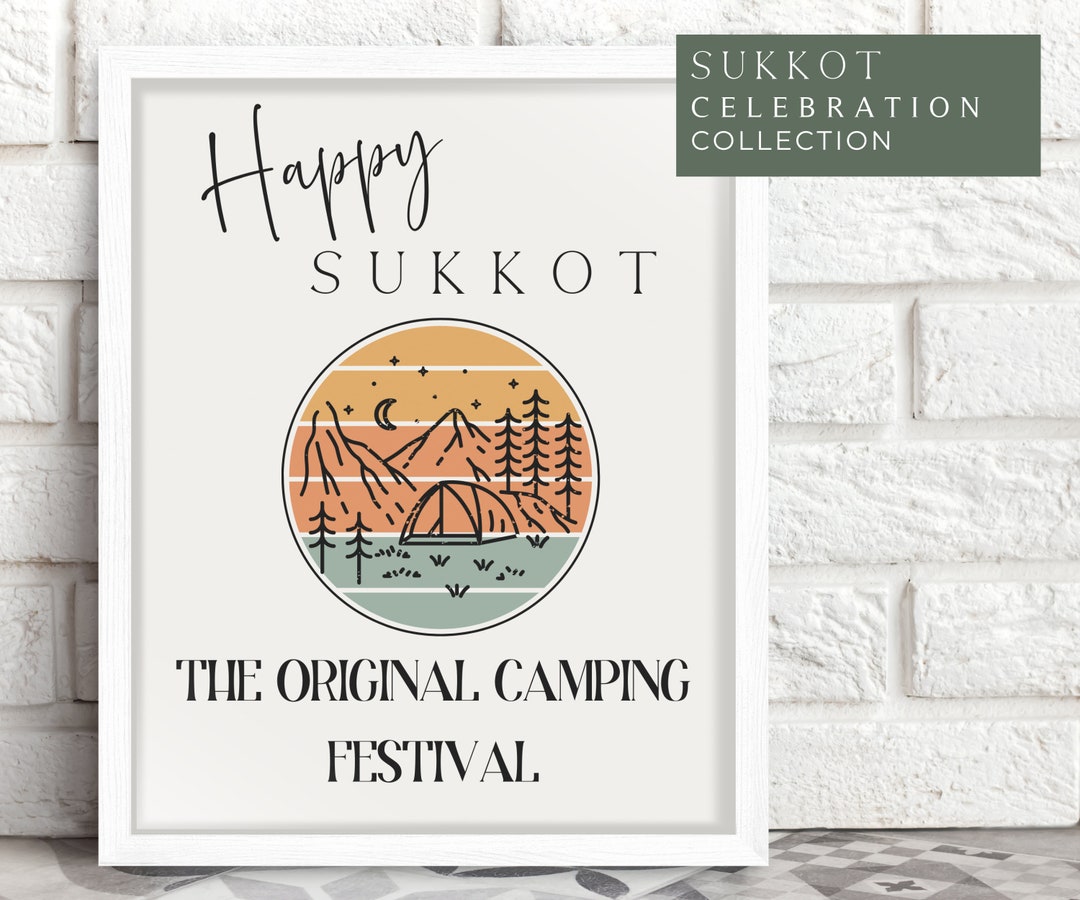 Sukkot Printable Sign, Happy Sukkot, Feast of Booths, Sukkot Decor ...