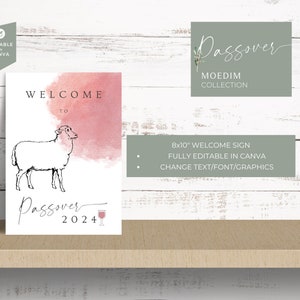 Passover Welcome Sign, Pesach Sign, Passover Table Decor, Passover ...