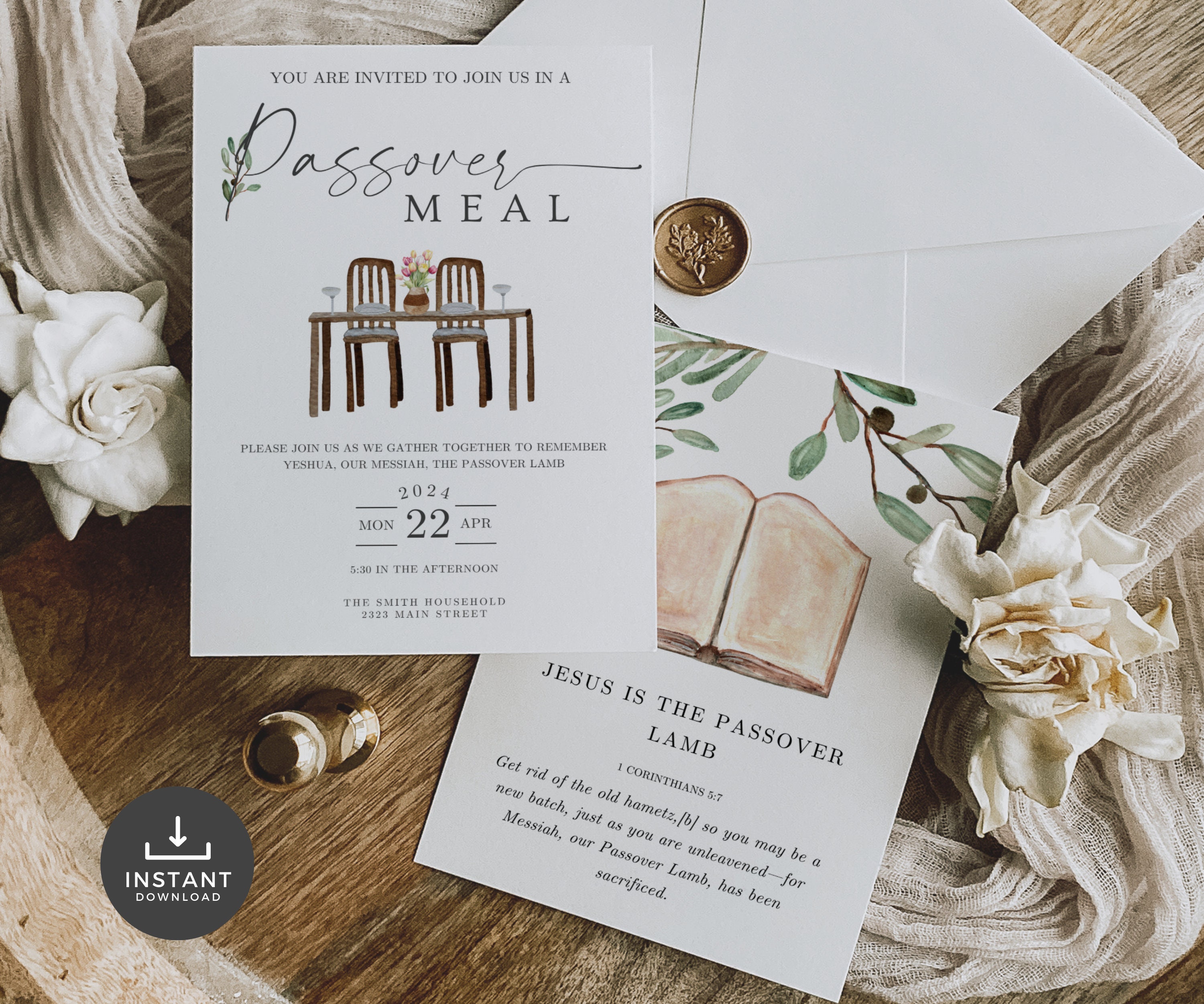 MESSIANIC Passover Seder Invitation MESSIANIC, Passover Invitation ...