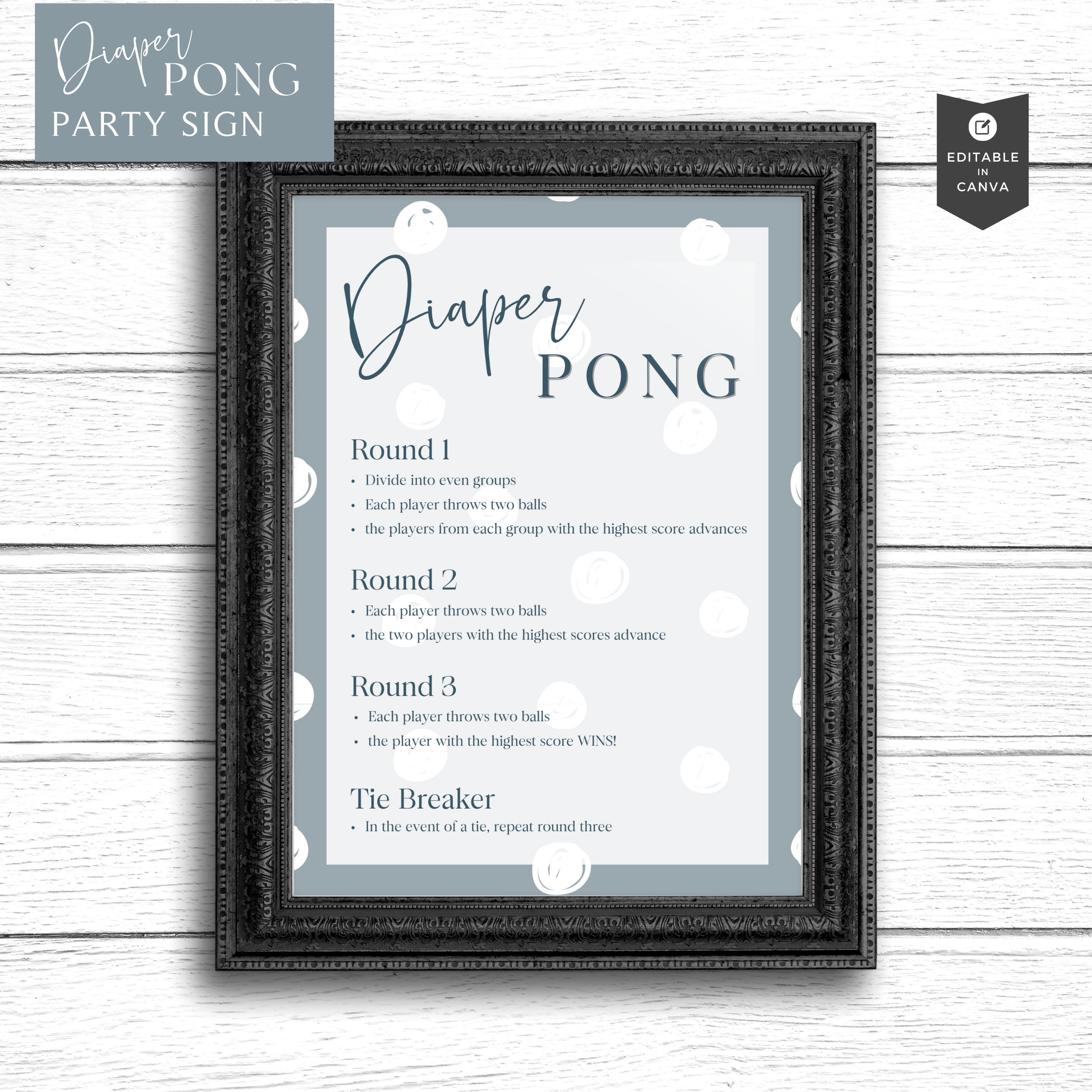 Diaper Pong Baby Shower Game Baby Shower Activity Boho - Etsy