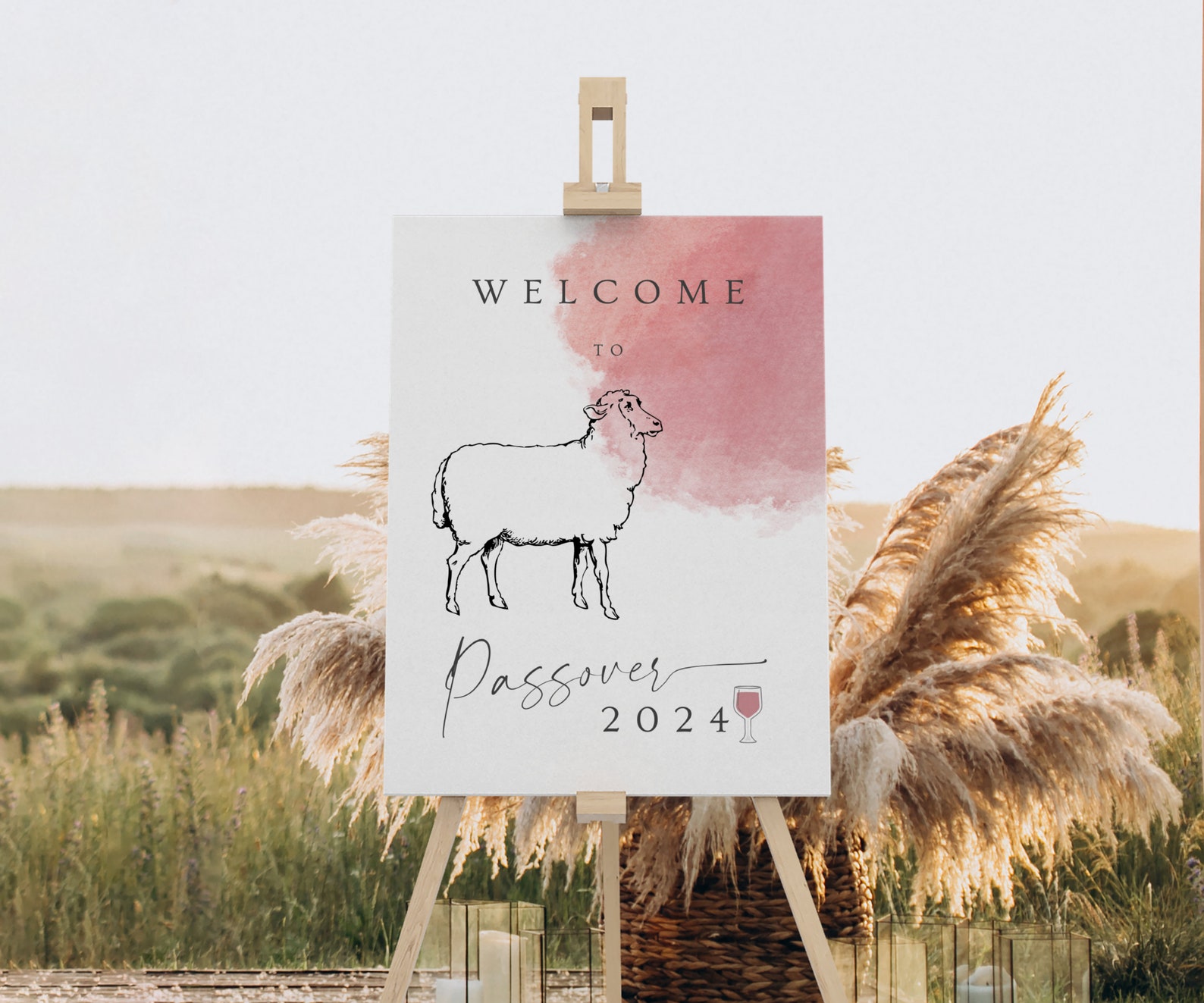 Passover Welcome Sign, Pesach Sign, Passover Table Decor, Passover ...