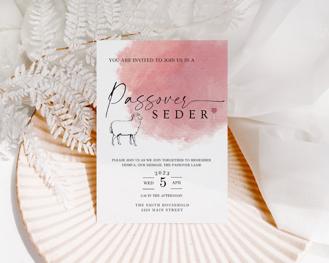 MESSIANIC Passover Seder Invitation MESSIANIC, Passover Invitation ...
