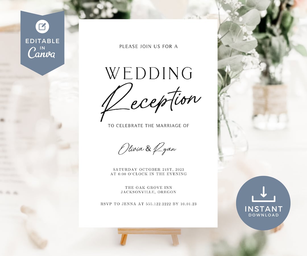 Wedding Reception Only Invitations, We Said I Do, Happily Ever After ...