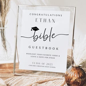 Graduation Bible Guestbook, Highlight Your Favorite Bible Verse ...