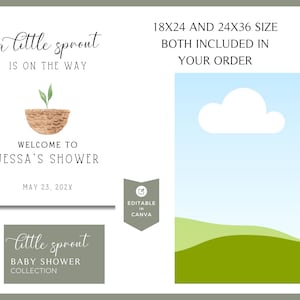Little Sprout Welcome Sign | Locally Grown | Garden Party | Birthday or ...