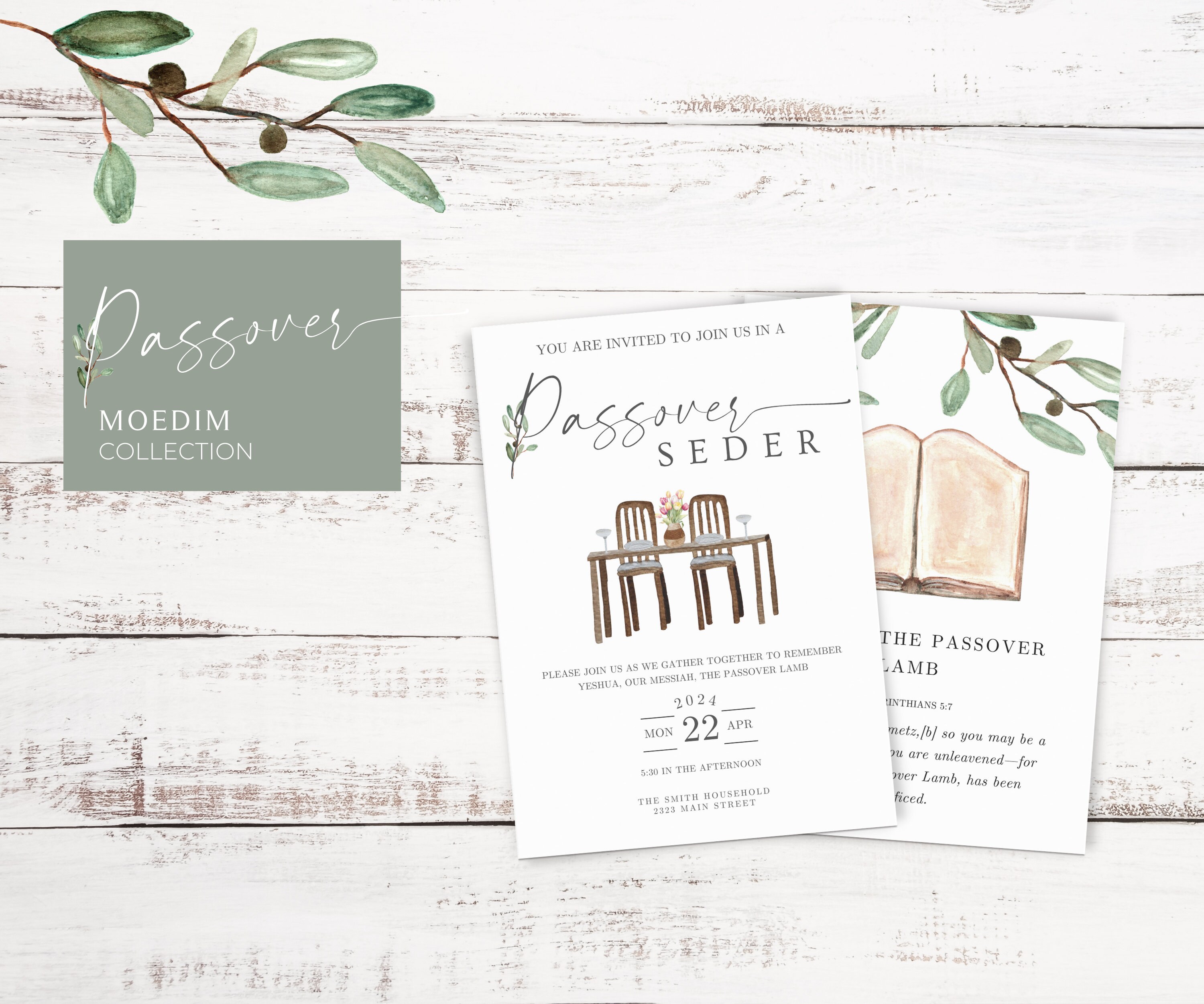 MESSIANIC Passover Seder Invitation MESSIANIC, Passover Invitation ...