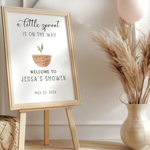 Little Sprout Welcome Sign | Locally Grown | Garden Party | Birthday or ...