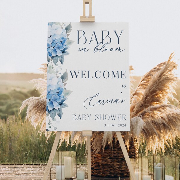 Baby Boy in Bloom Welcome Signs - Etsy