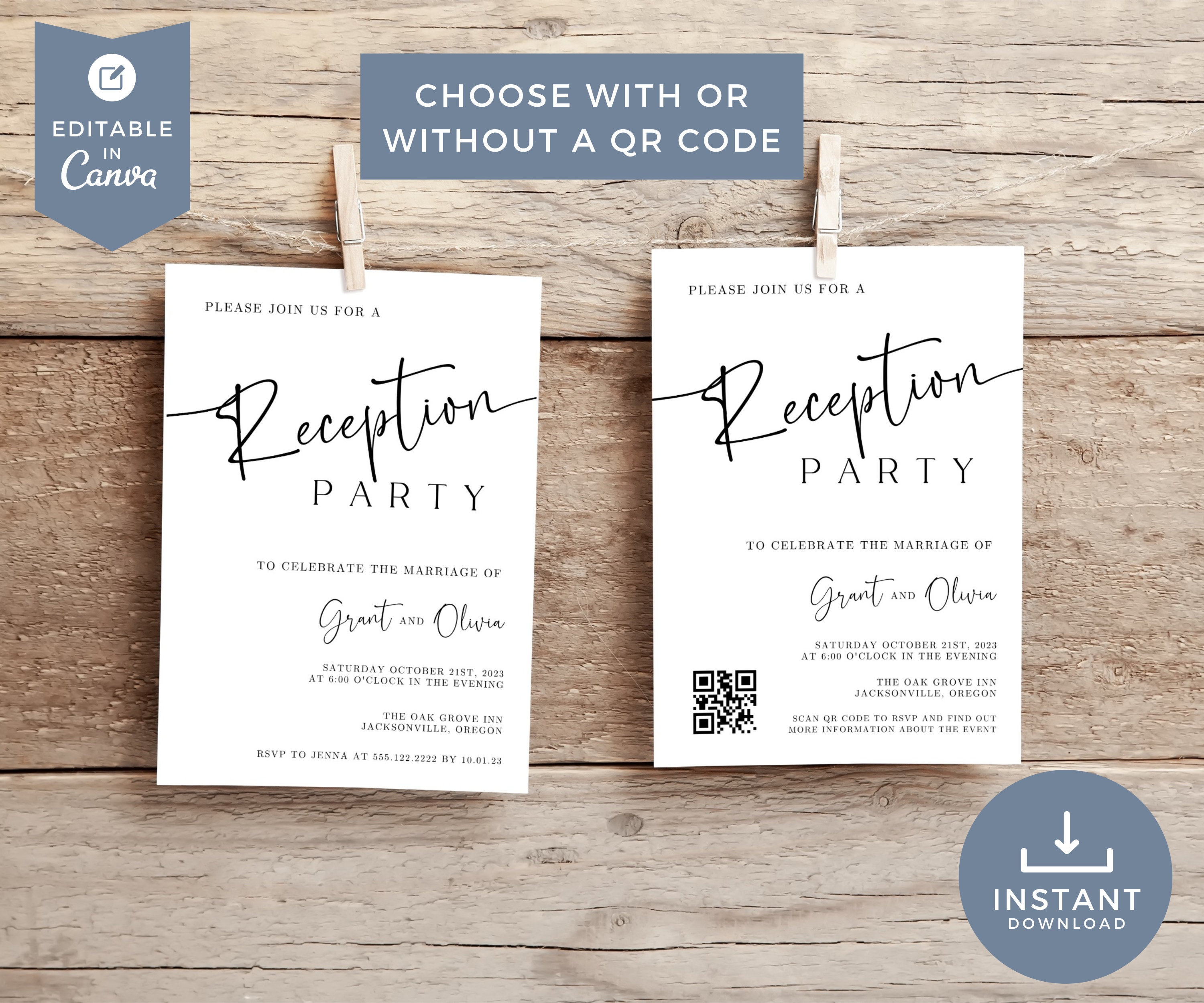 Wedding Invitations for Reception Only, Reception Only Invitation ...