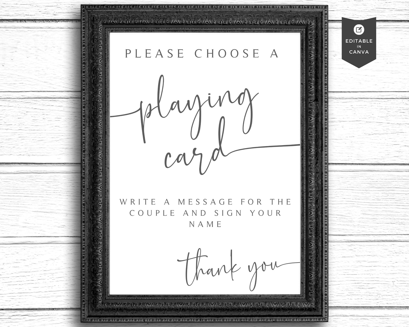 Playing Cards Guest Book, Please Sign Our Guest Book, Wedding Sign ...