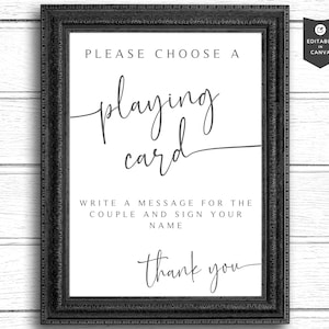 Playing Cards Guest Book, Please Sign Our Guest Book, Wedding Sign ...