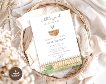 Little Sprout Baby Shower Invite - Etsy