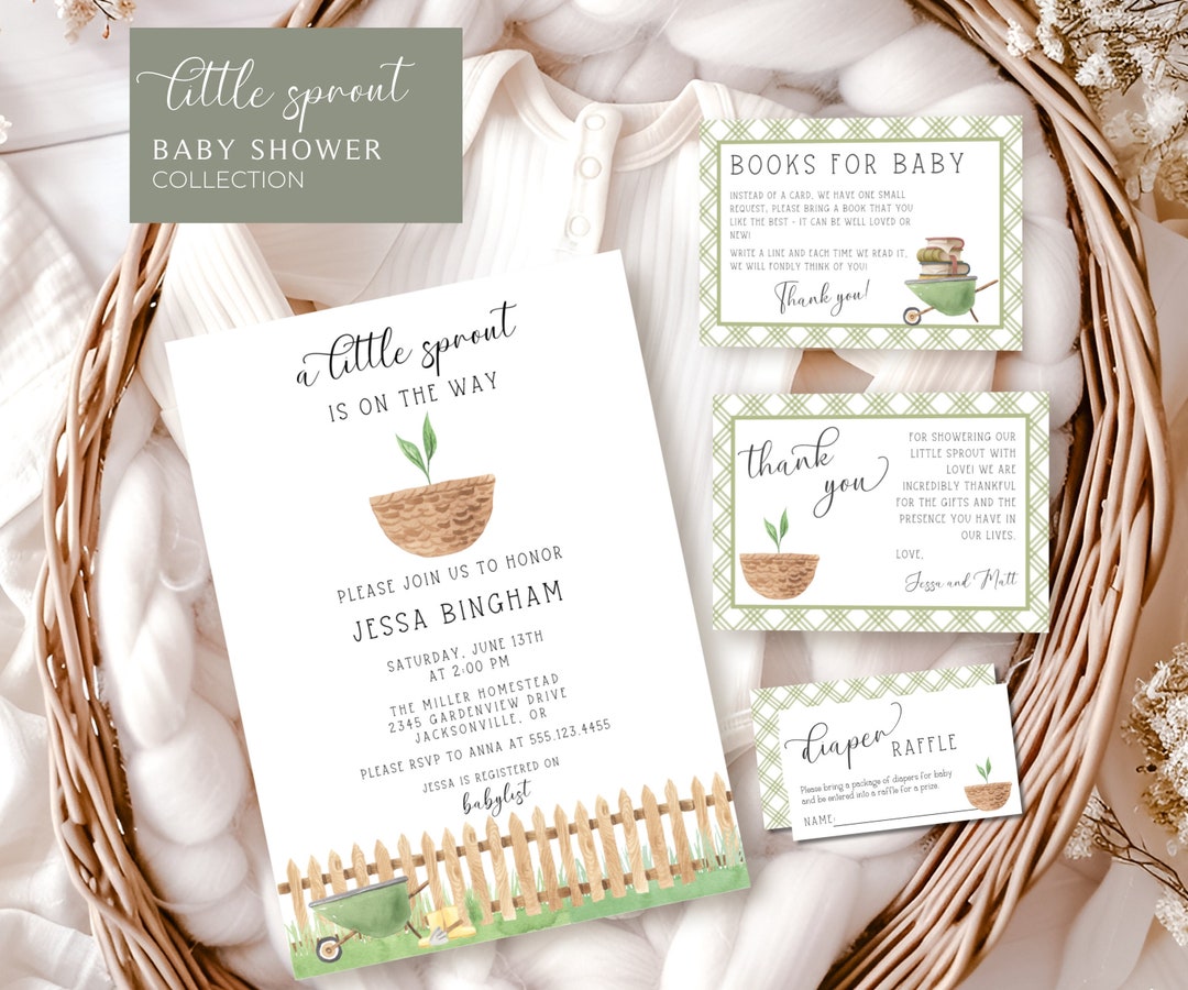Little Sprout Baby Shower Bundle, Farmers Market Baby, Locally Grown ...
