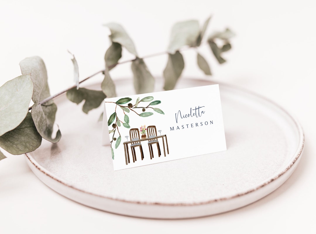 Passover Place Cards | Folded Place Card | Editable Canva Template ...