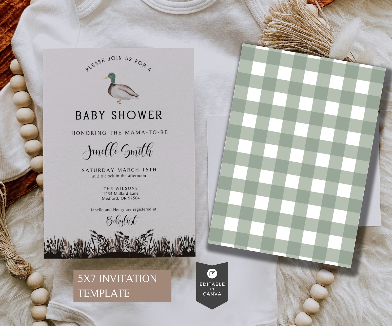 Duck Hunting Baby Shower Invitation, Mallard Duck Baby Shower ...