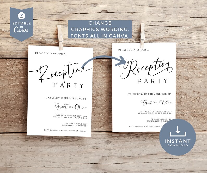 Wedding Invitations for Reception Only Reception Only - Etsy