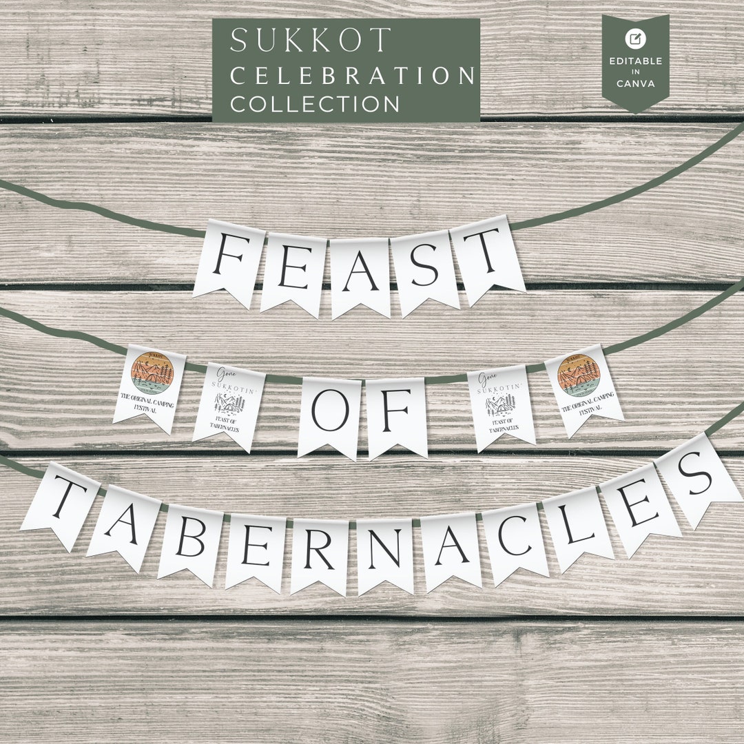 Feast of Tabernacles Banner, Happy Sukkot Banner, Feast of Booths Sign ...