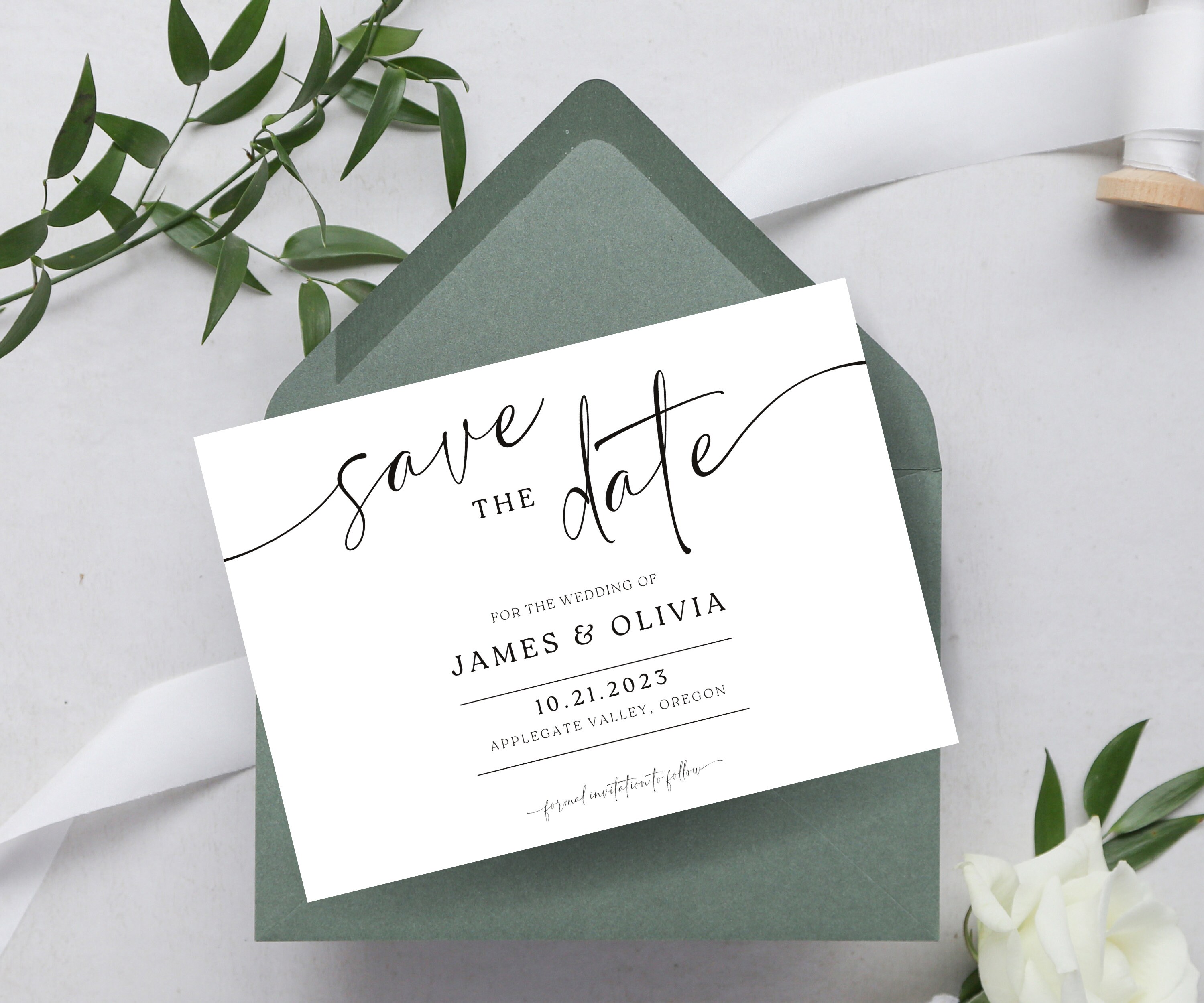 Simple Wedding Invitation Bundle, Modern Wedding, Minimalist Wedding ...