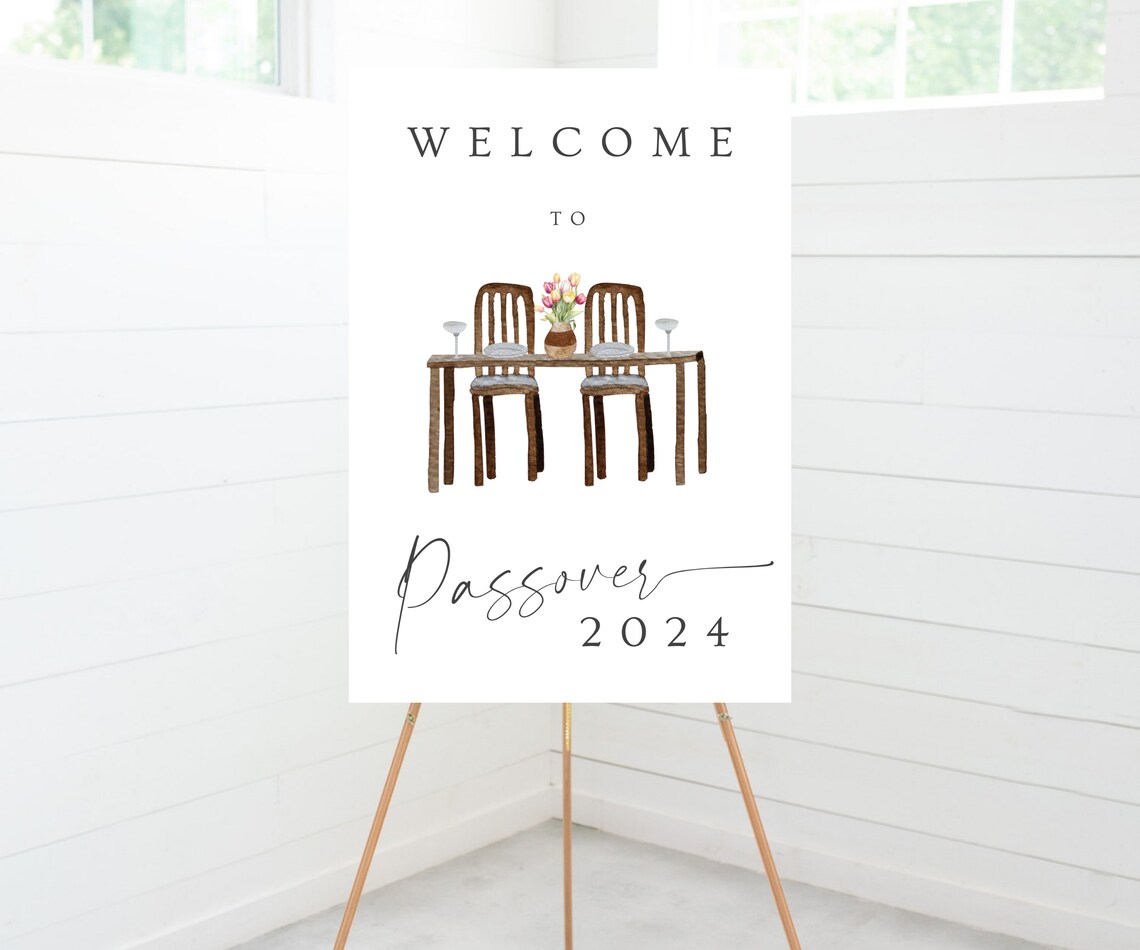 Passover Welcome Sign, Pesach Sign, Passover Table Decor, Passover ...