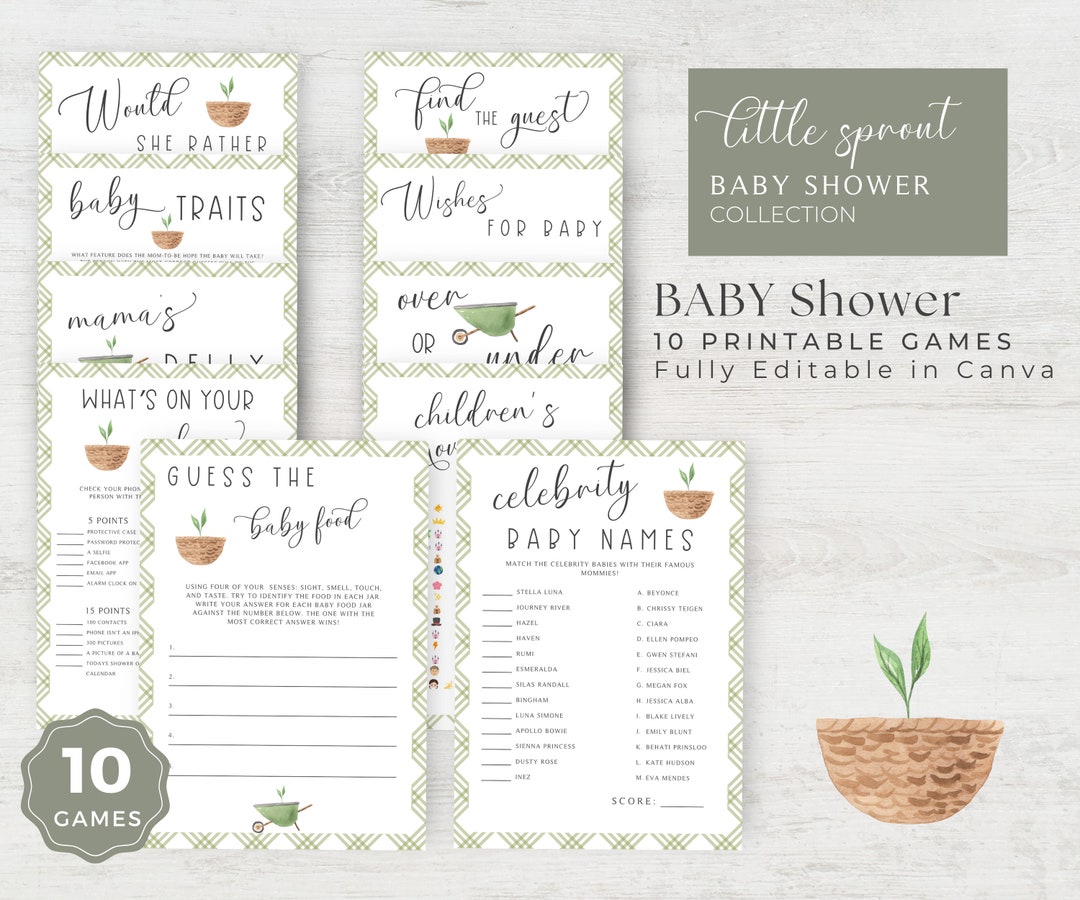 Little Sprout Baby Shower Games, Locally Grown Shower, Fun Baby Shower ...