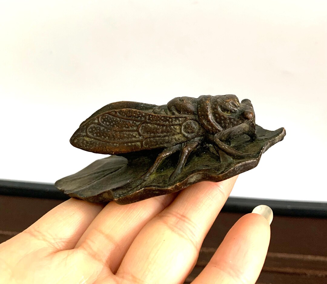 Bronze Carved Cicada Tea Pet Statue. Home Decoration - Etsy