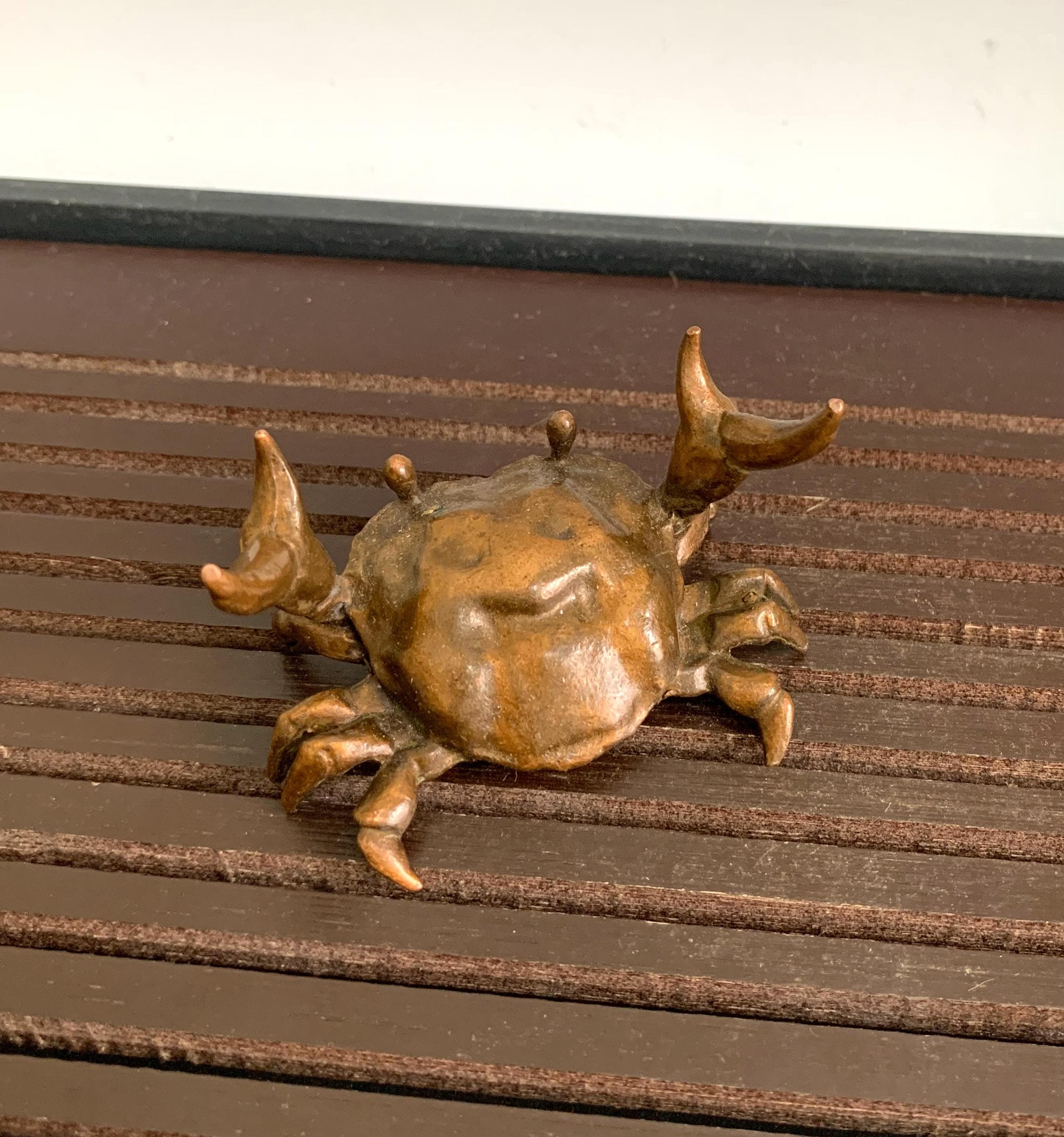 Carved Bronze Crab Statue: Feng Shui Statue, Desk Organizer - Etsy
