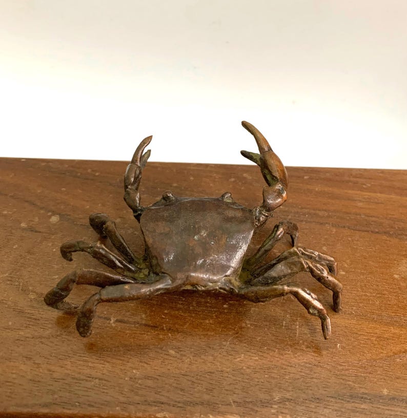 Vintage Bronze Carved Crab Statue. Baubles Ornaments - Etsy