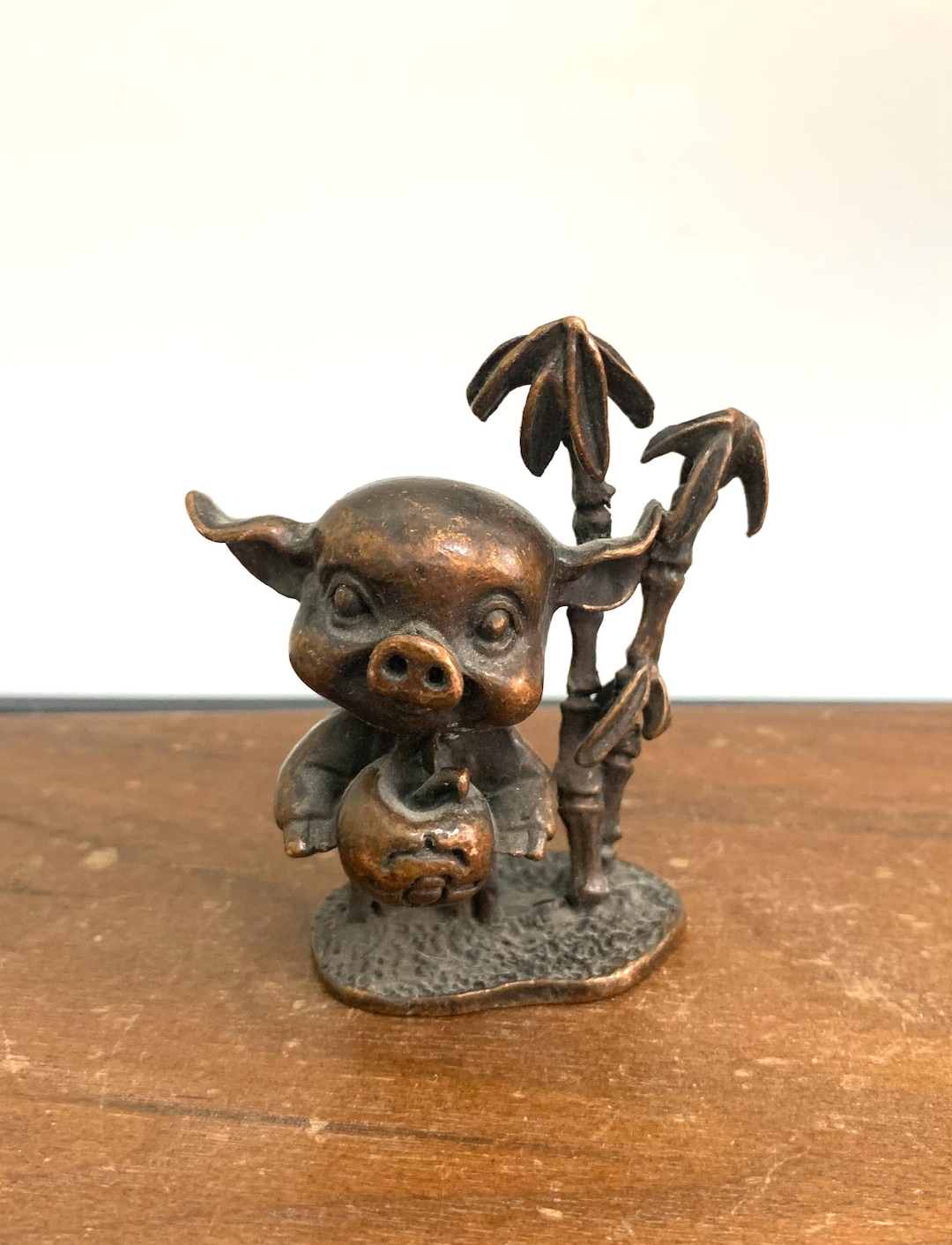 Bronze Hand Carved Pig Statue. Home Decoration - Etsy