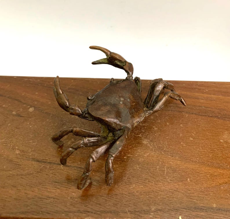 Vintage Bronze Carved Crab Statue. Baubles Ornaments - Etsy