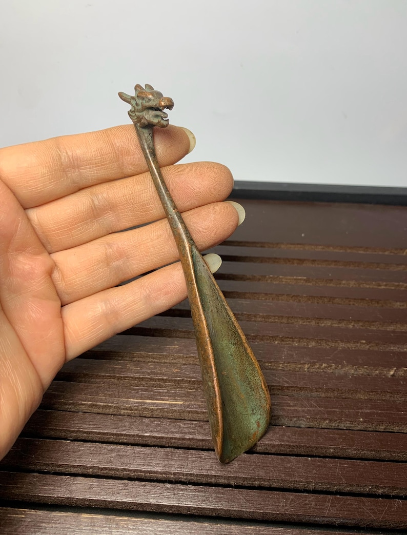 Vintage Bronze Carved Dragon-head Tea Scoop – A Masterpiece of Tea ...