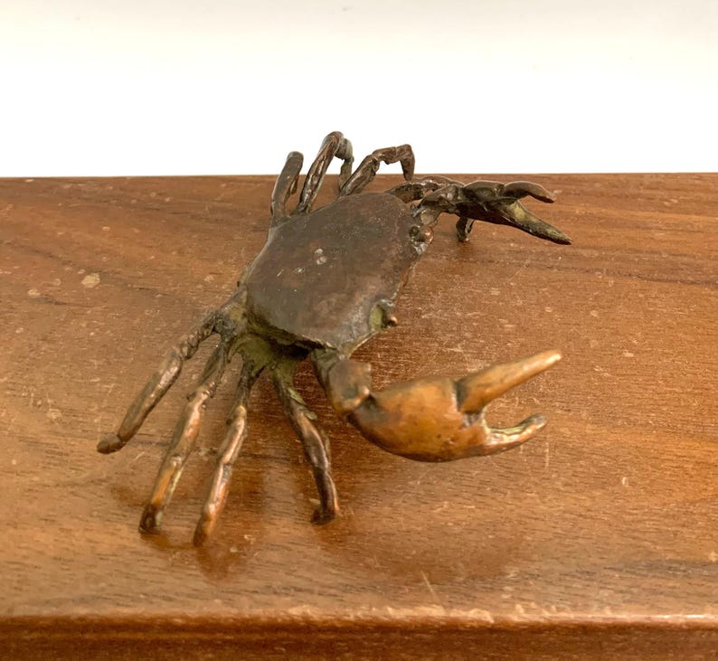 Vintage Bronze Carved Crab Statue. Baubles Ornaments - Etsy