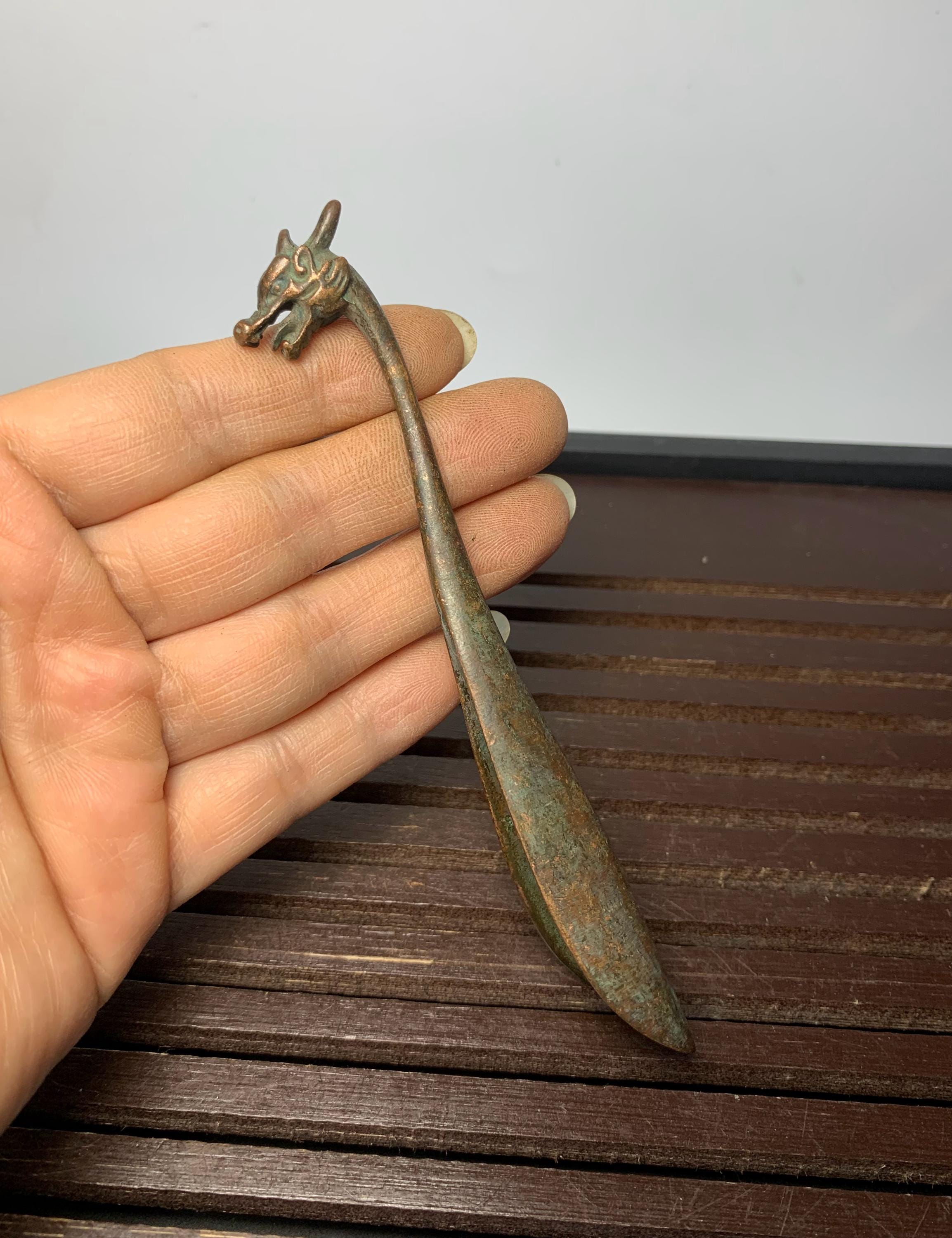 Vintage Bronze Carved Dragon-head Tea Scoop – A Masterpiece of Tea ...