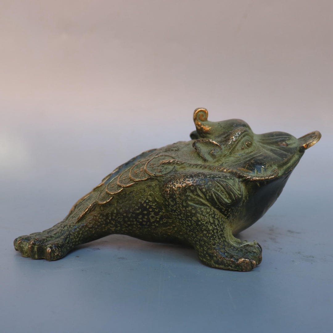 Vintage Brass Carved Toad Statue. Home Decoration & Feng Shui Statue - Etsy