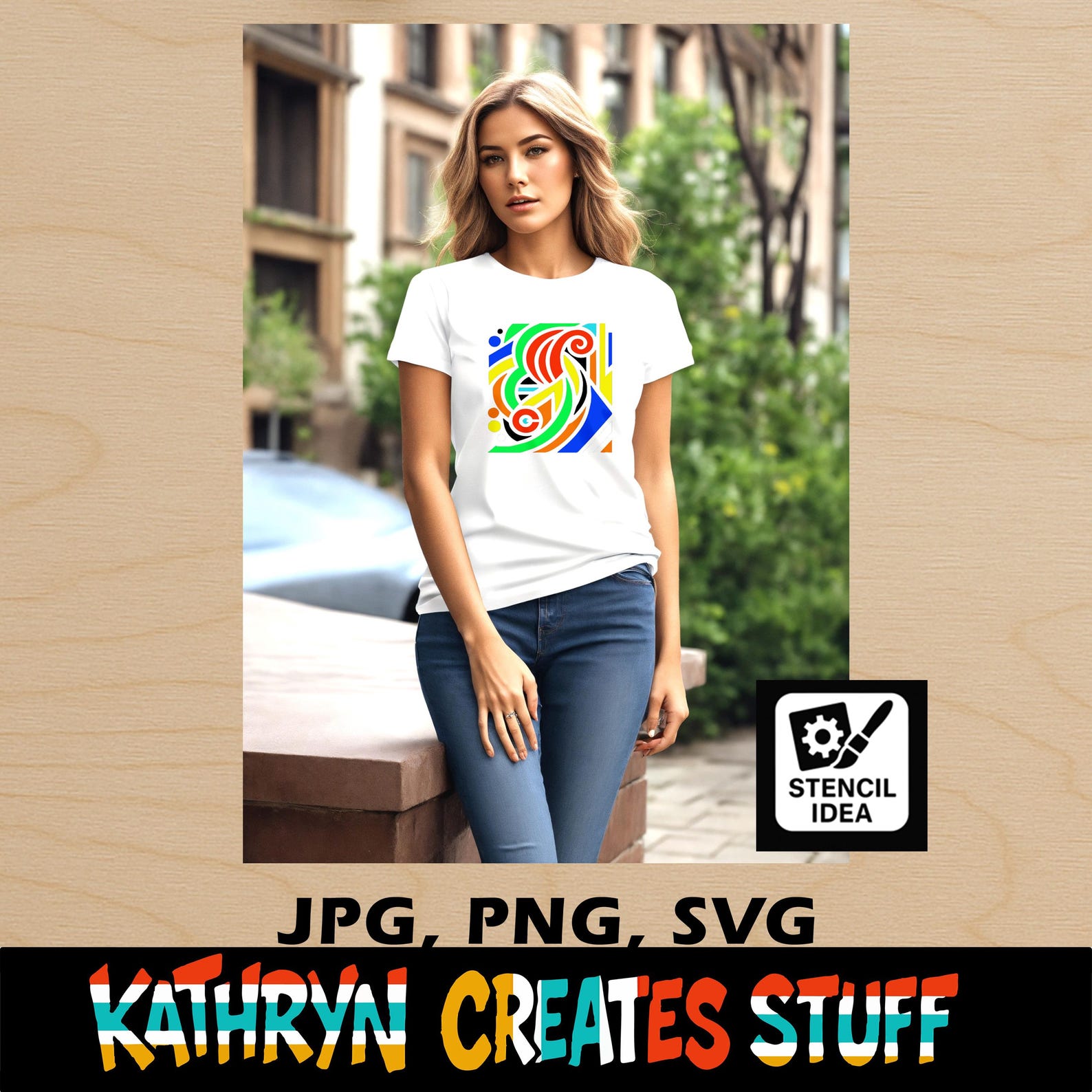 Abstract Swirl Stencil – Bold Line Art SVG Png JPG for Mixed Media ...