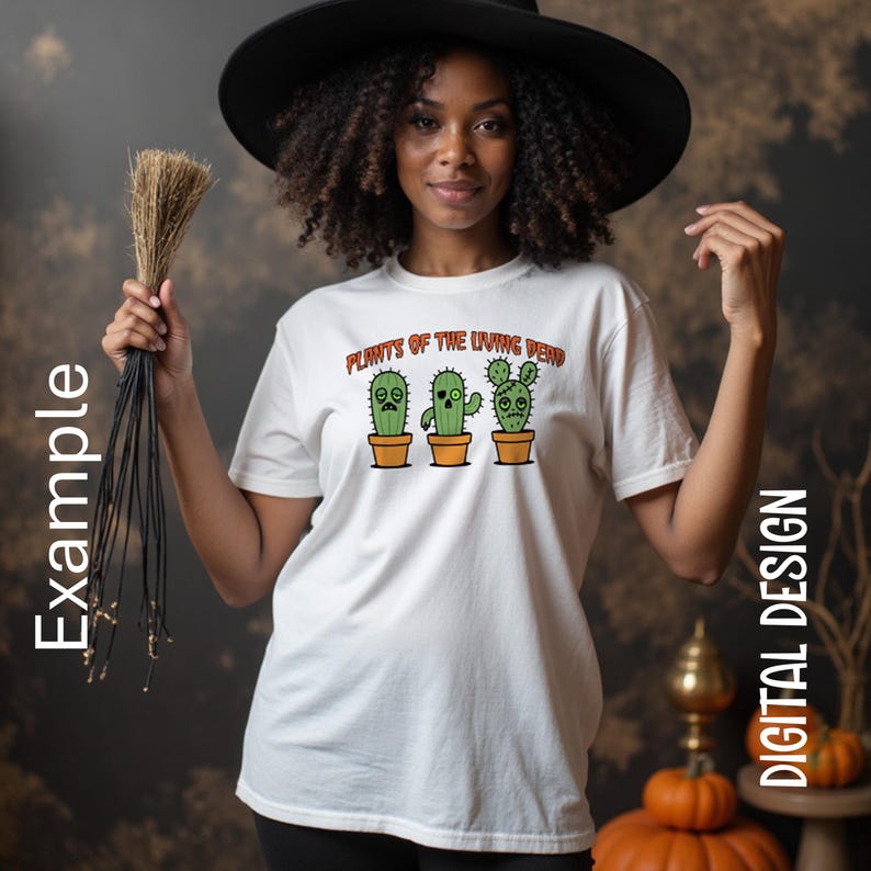 Plants of the Living Dead PNG JPG SVG | Funny Zombie Cactus Halloween ...