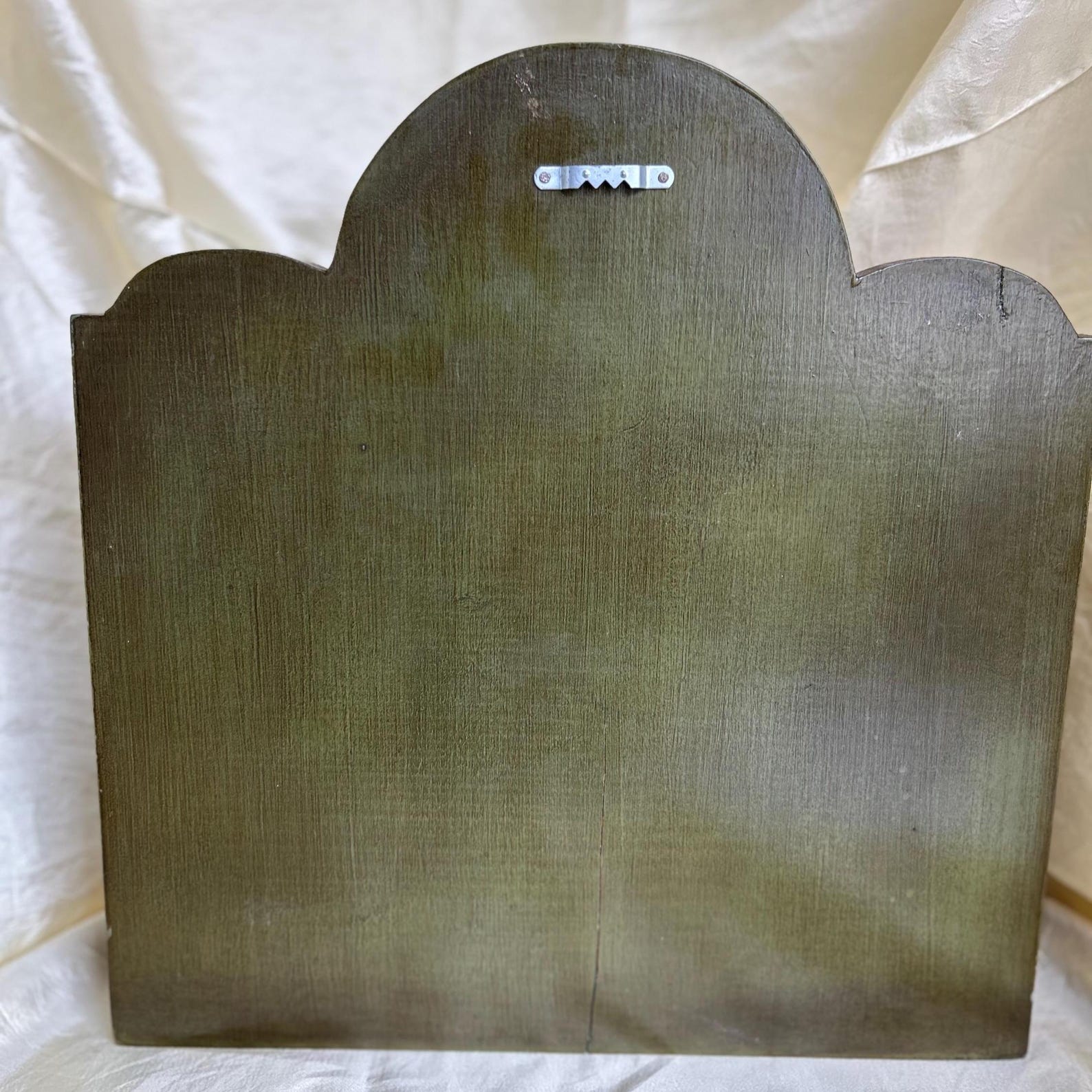 Hand-painted Wooden Wall Mail Organizer | Tole Folk Art Floral Storage ...