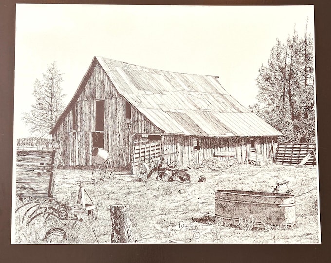 Ray Eyerly's Indian Village Print Signed and Dated - Etsy