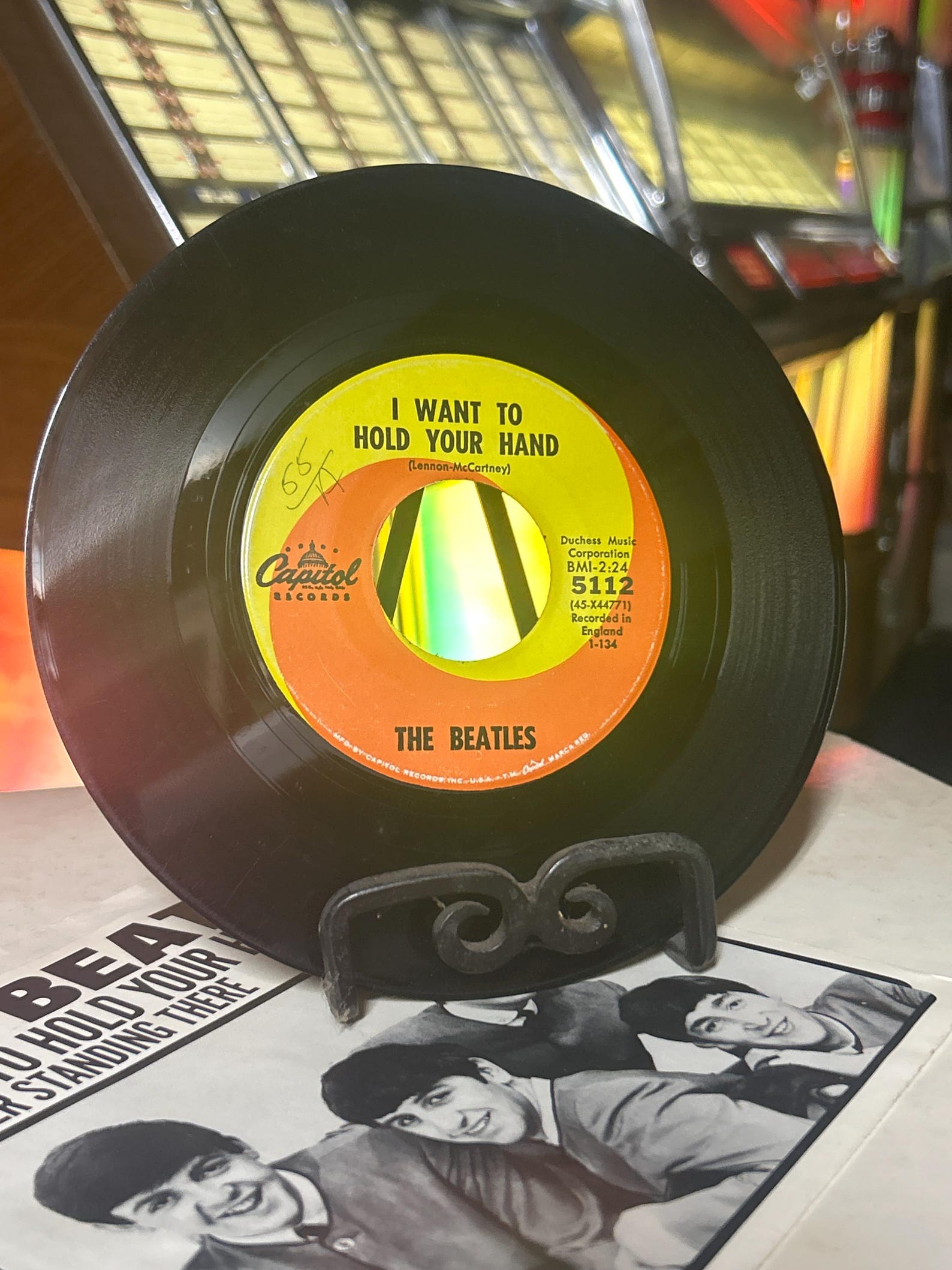 Beatles Record I Want to Hold Your Hand / I Saw Her Standing There - Etsy