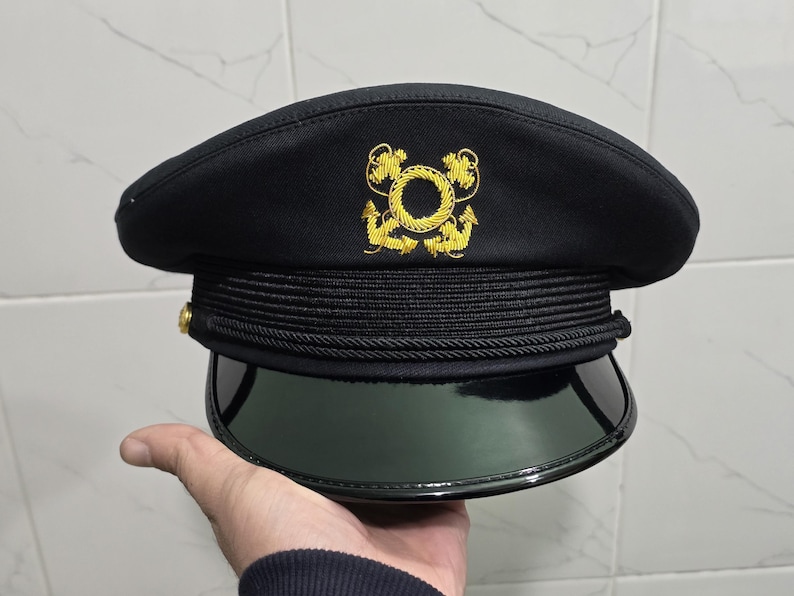Vintage Lancaster Boat Skipper Cap With Bullion Embroidery Badge ...