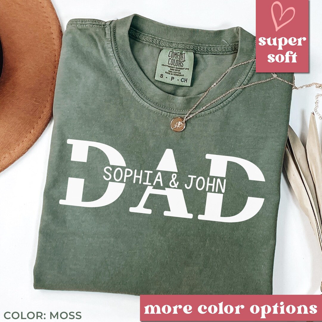 Custom Dad Shirt With Kid Names, Father's Day Gift, New Dad Tshirt ...