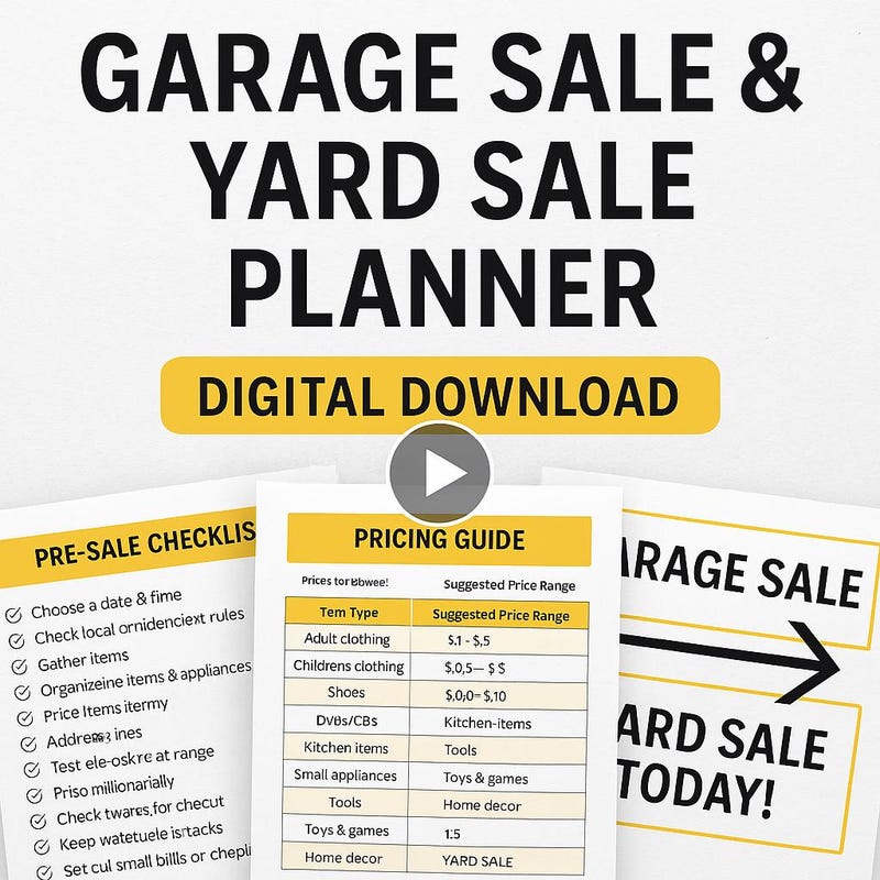 Garage Sale Organizer - Etsy
