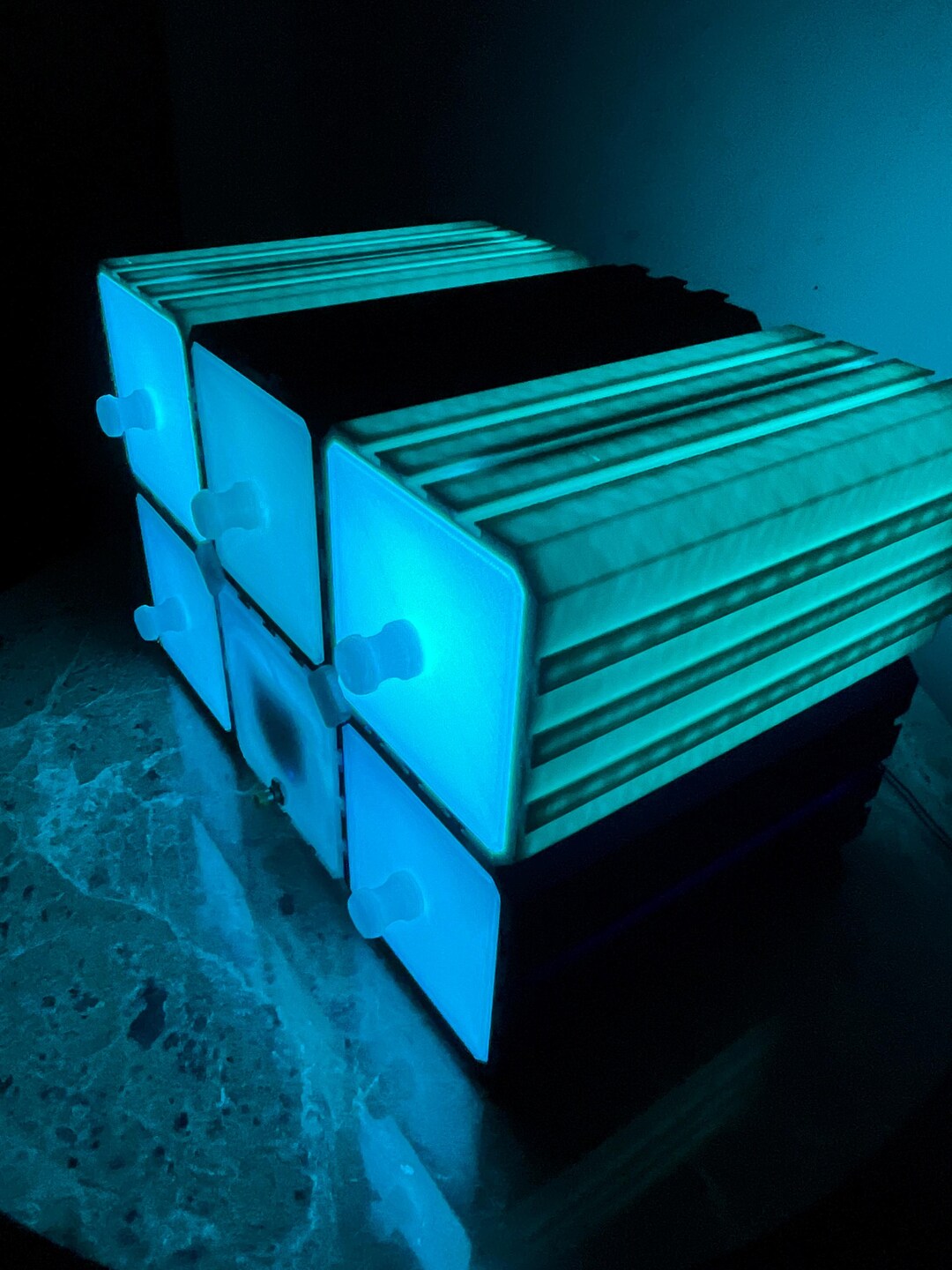 Moduhue: the 3d Printed Modular, LED Smart Drawer System. google Home ...