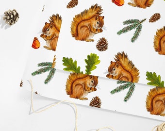 Squirrel Wrapping Paper - Etsy