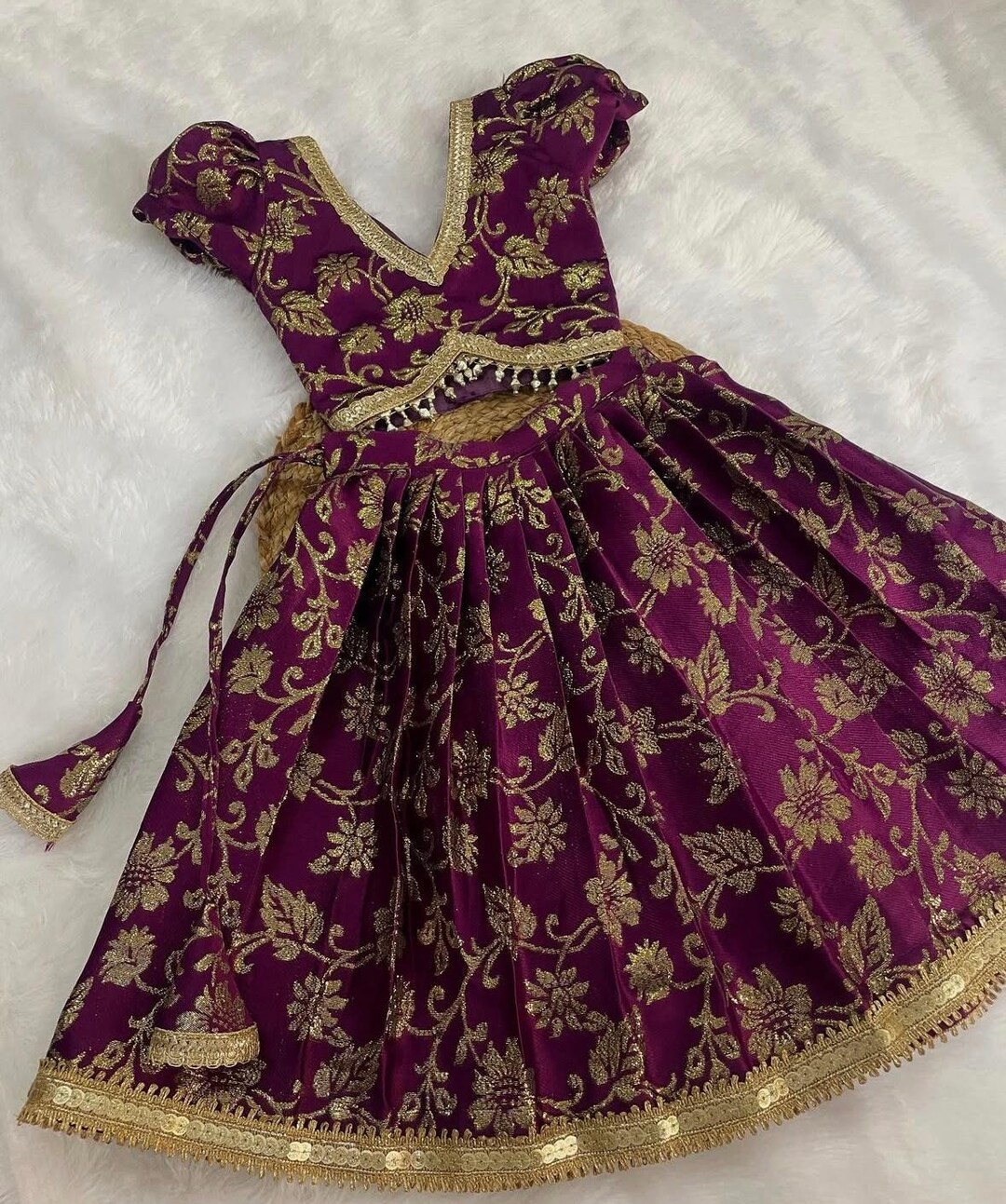 Purple Kids Chaniya Choli Party Wear Kids Lehenga for Girls Indian ...
