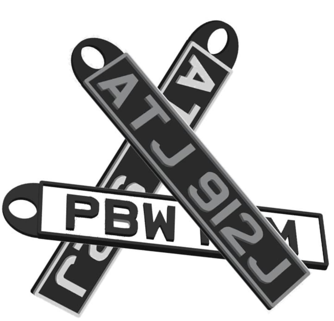Custom Classic Car Number Plate Key Tags - Etsy
