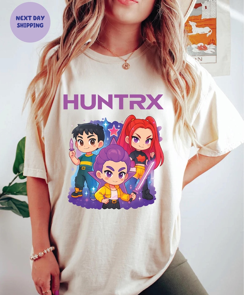 Kpop Demon Hunters Shirt, Huntrix Girl T-shirt, Kpop Idol Group Shirt ...