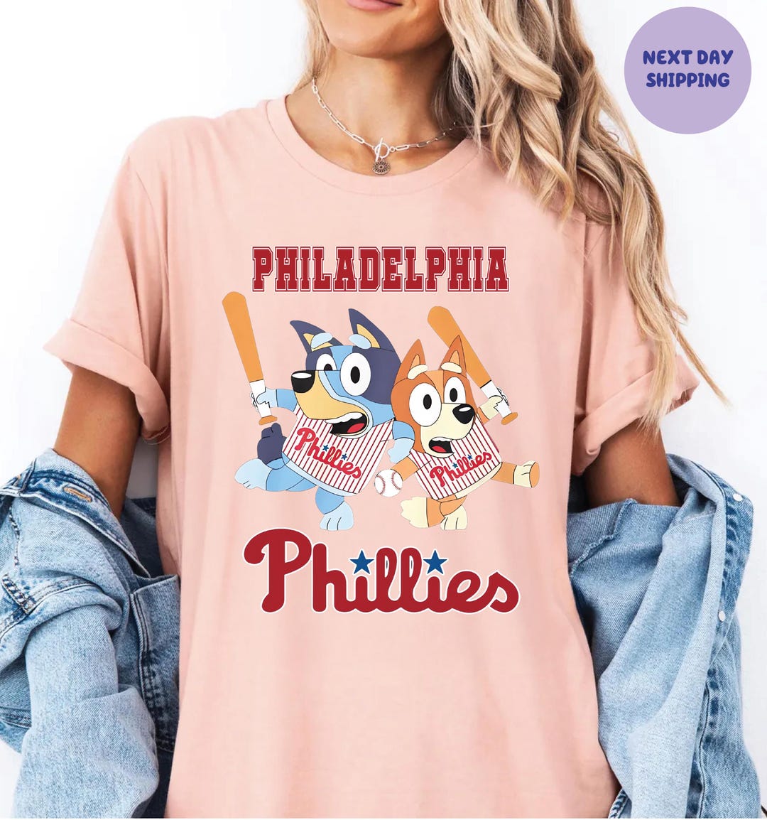 Philadelphia Phillies Baseball T-shirt, Bluey Inspired Cartoon ...