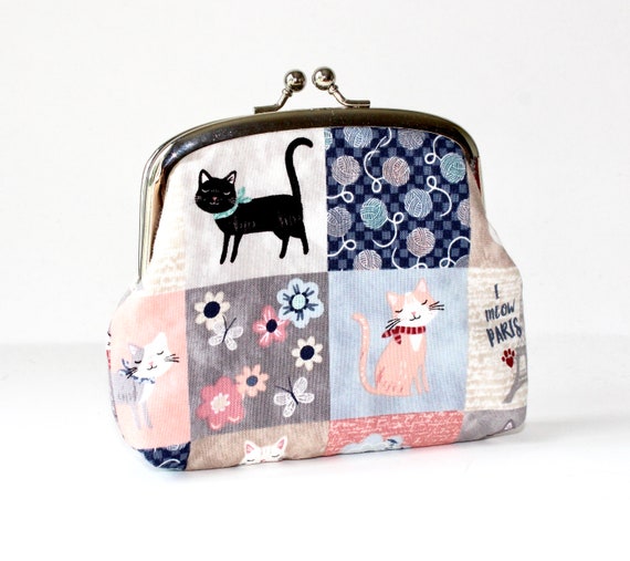 Double Frame Purse. 3 Compartment Coin Purse. Coin Pouch With | Etsy