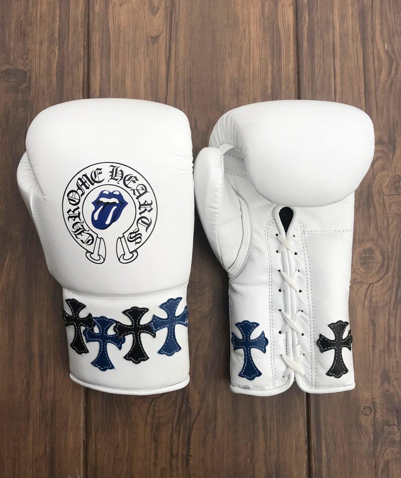 Custom "chrome Hearts" Inspired Boxing Gloves – Cross Designs, Premium ...
