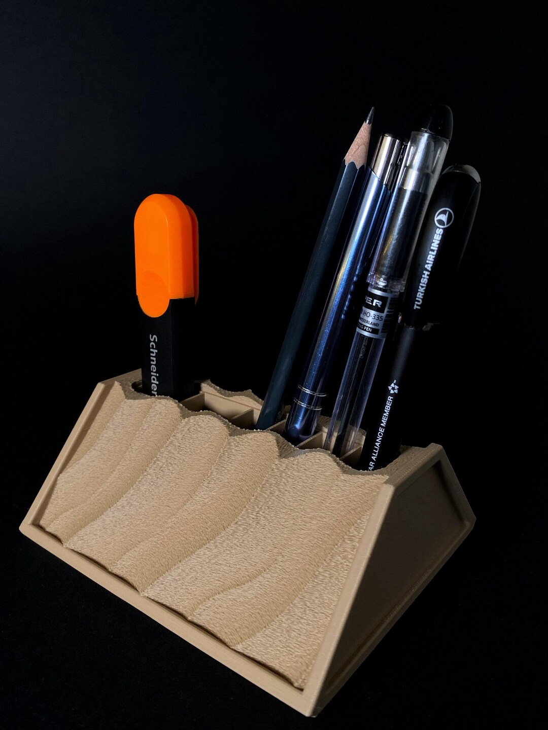 Pen Holder STL File Textured Surface Digital Download for 3D Printing ...